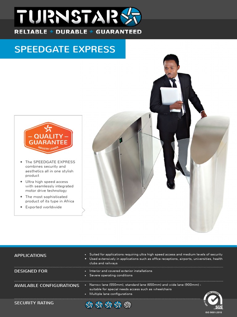 Turnstar SPEEDGATE EXPRESS 1 | PDF