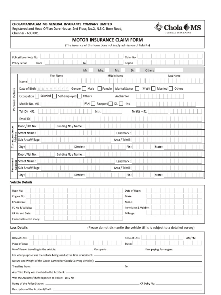 Claim Form | PDF