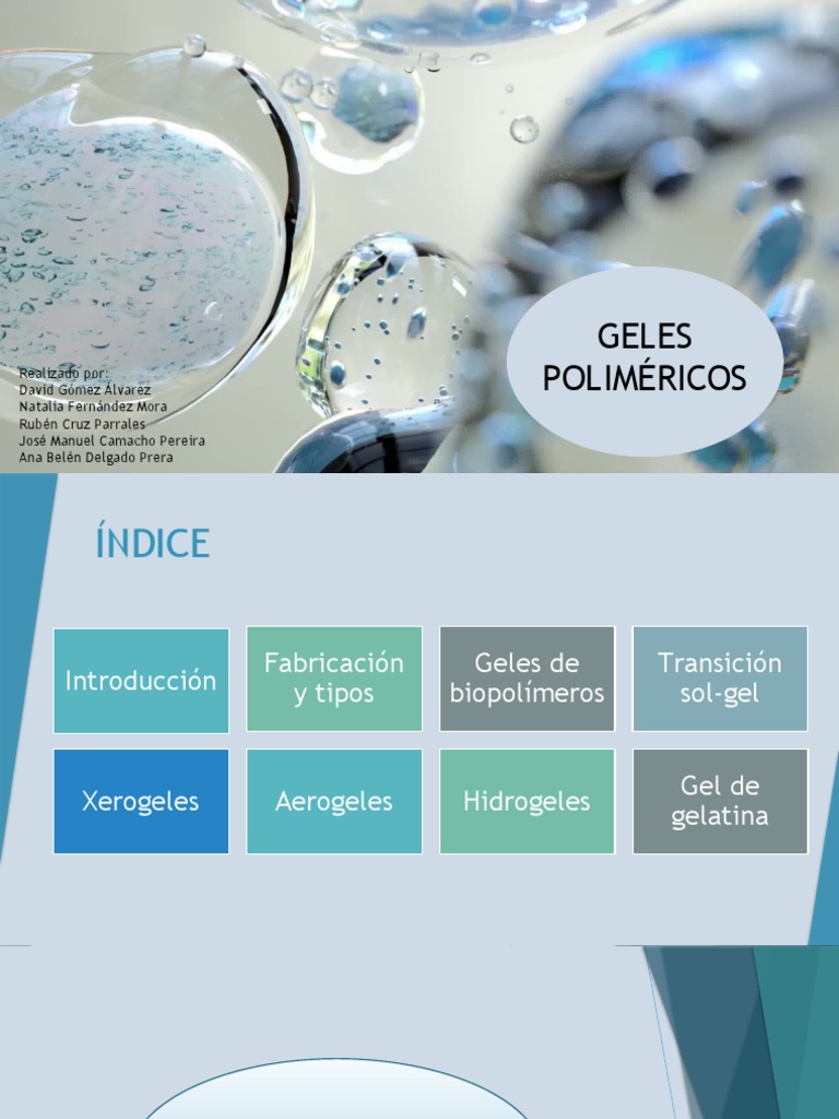 Geles | PDF | Polímeros | Física de la Materia Condensada