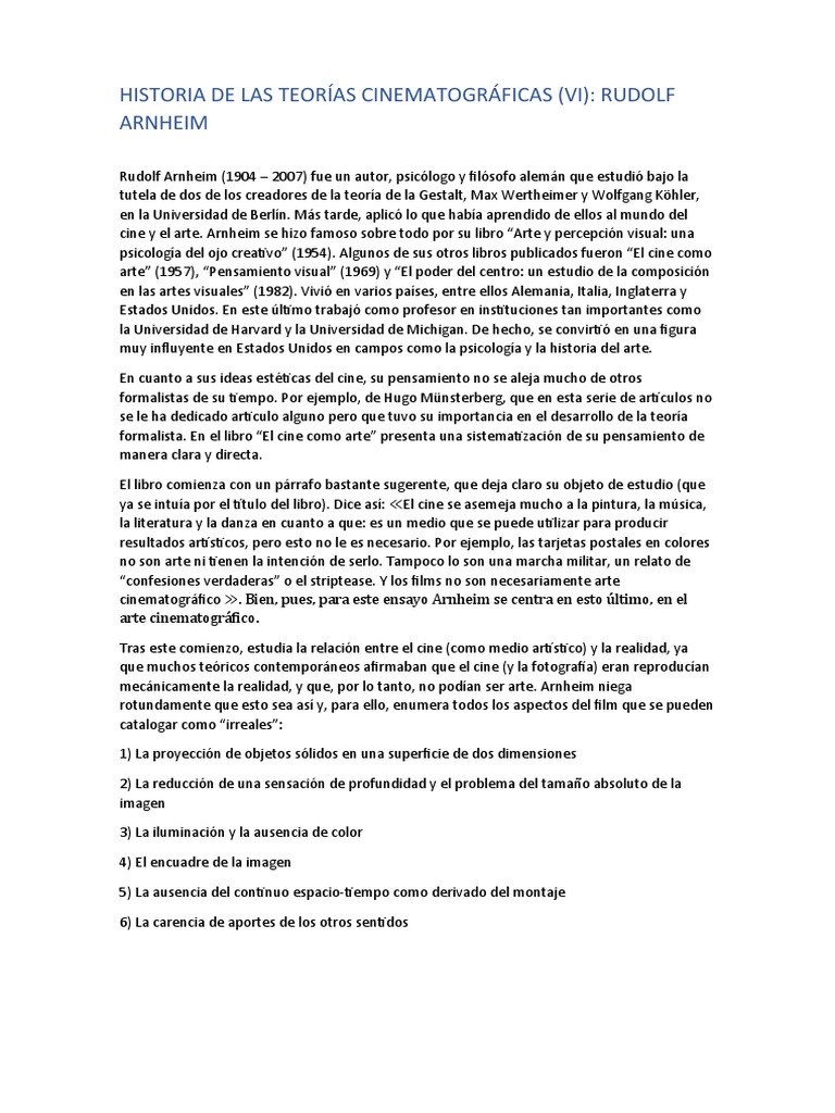 Rudolf Arnheim | PDF