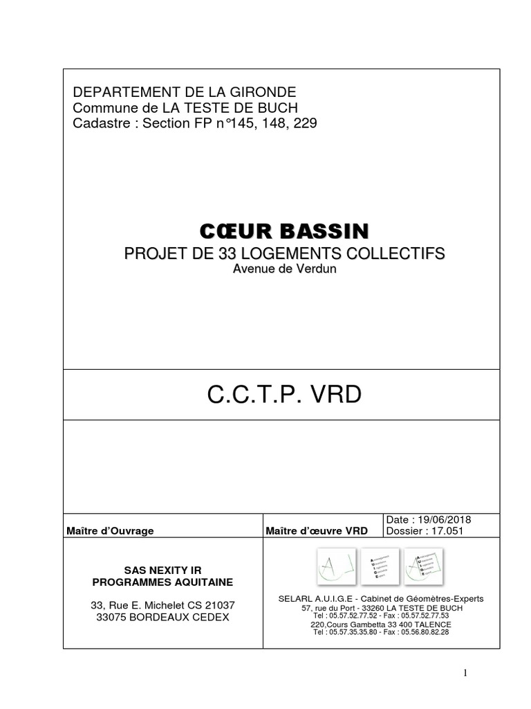 CB - CCTP Lot 01 VRD | PDF