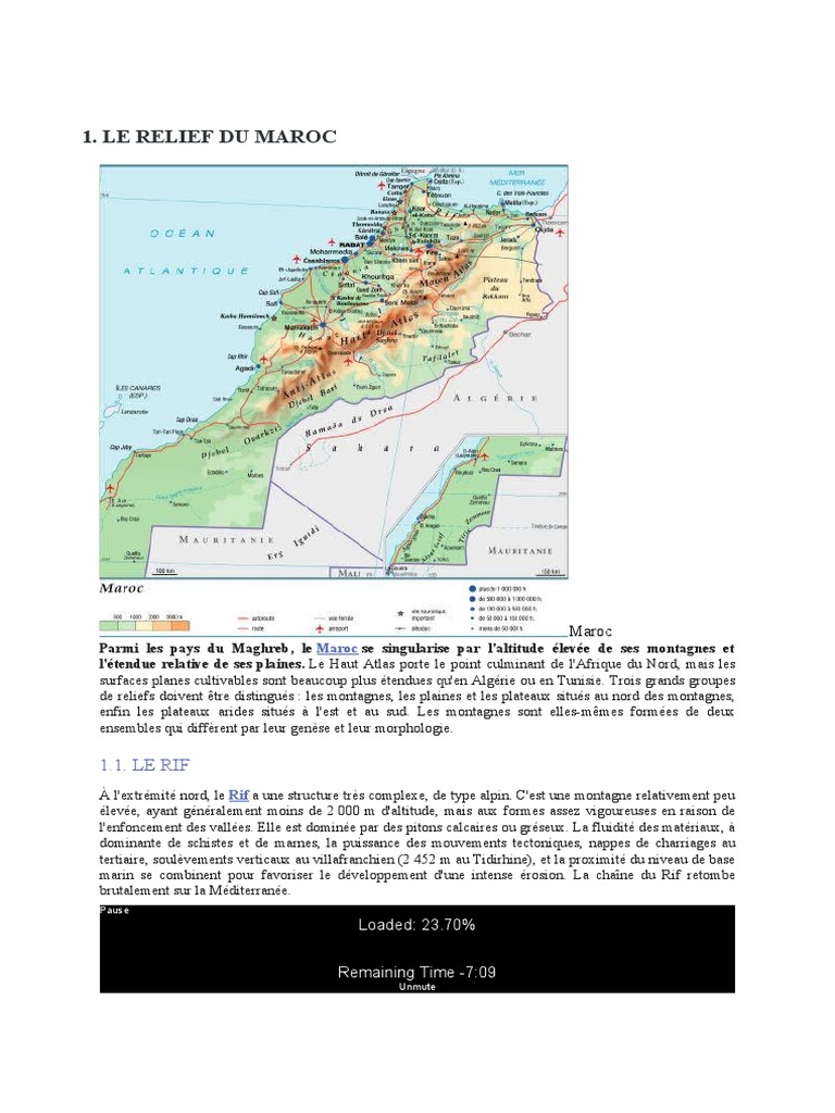 Relief et Climat du Maroc | PDF