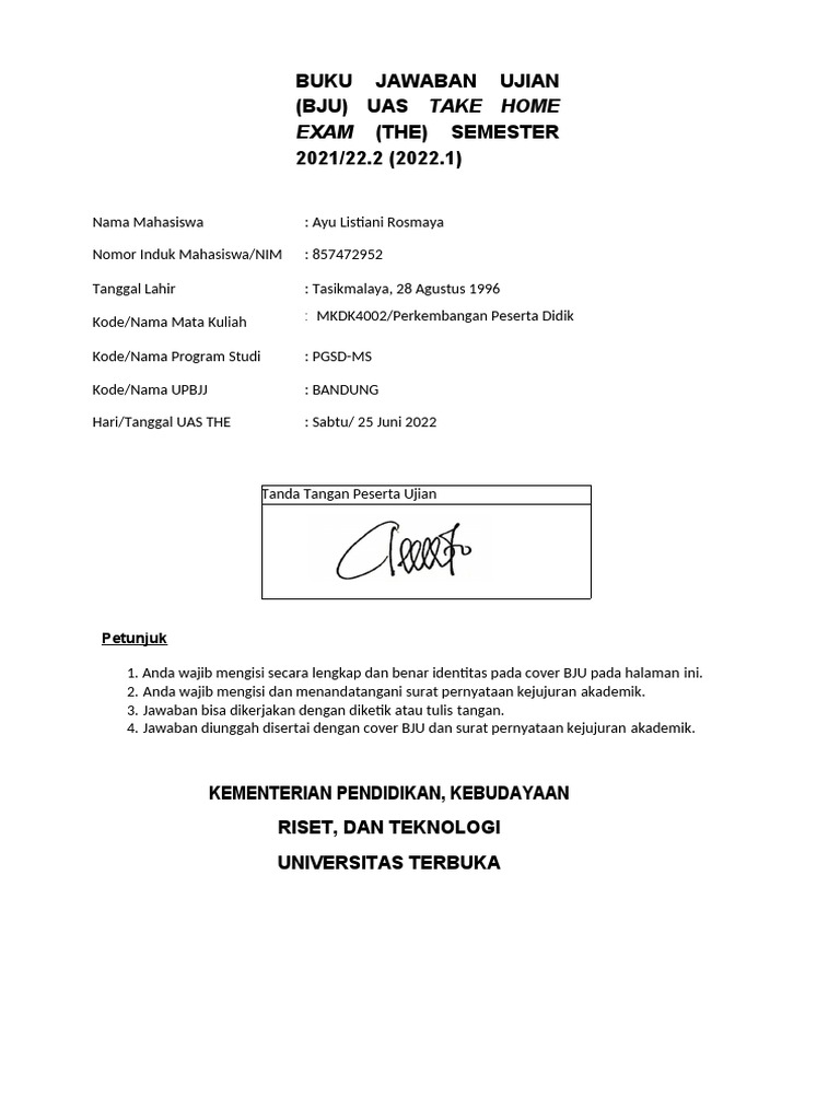 MKDK4002 - Ayu Listiani Rosmaya - 857472952 | PDF