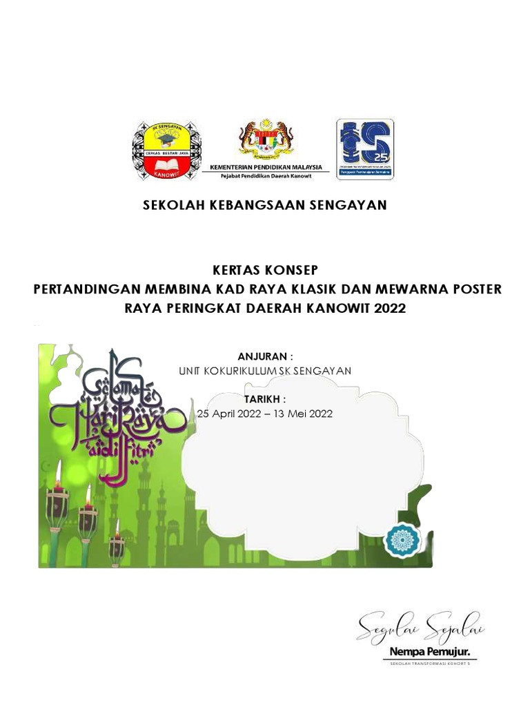 Kertas Konsep Bina Kad Raya Dan Warna Poster | PDF