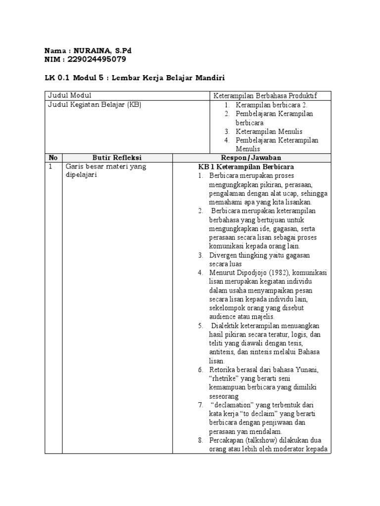 LK 1 Modul 5 | PDF