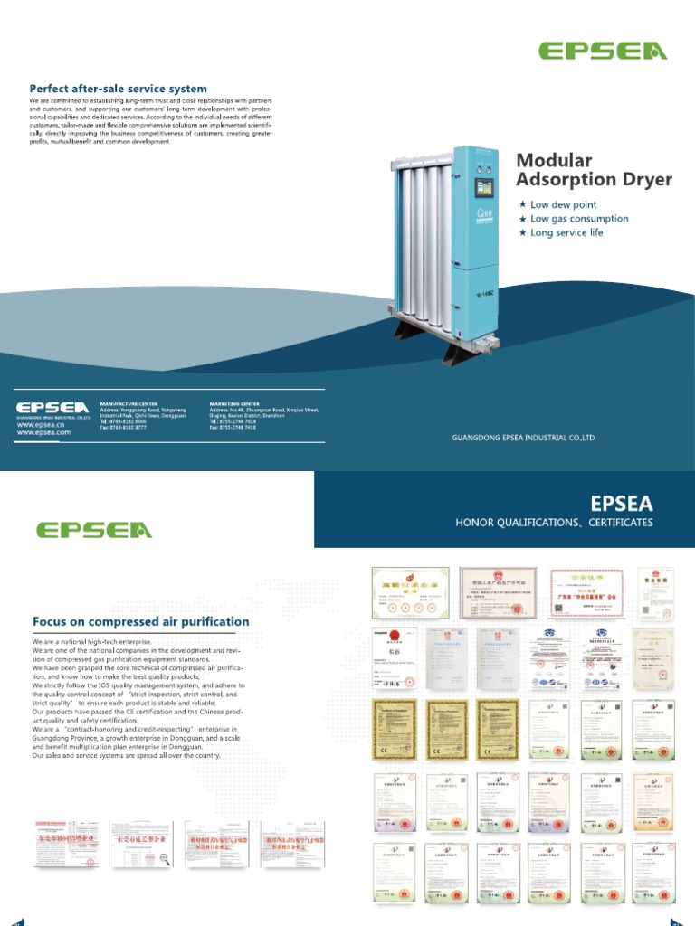 Epsea - Youqiao (Yq) Series - Modular Desiccant Dryer | PDF