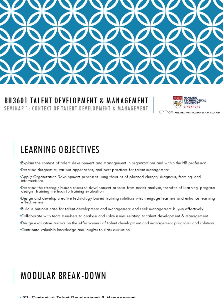 Seminar 1 Context of TM and Management | PDF | Talent Management | Mindset