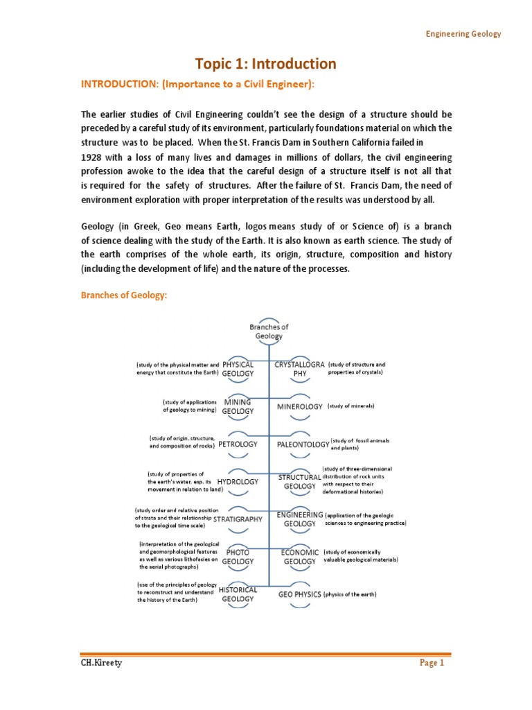 Engineering Geology A Foundation For Civil Projects Pdf Rock