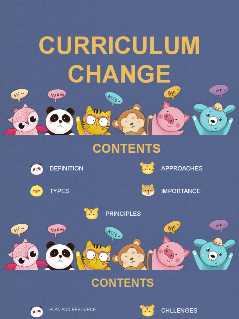 Curriculum Change | PDF