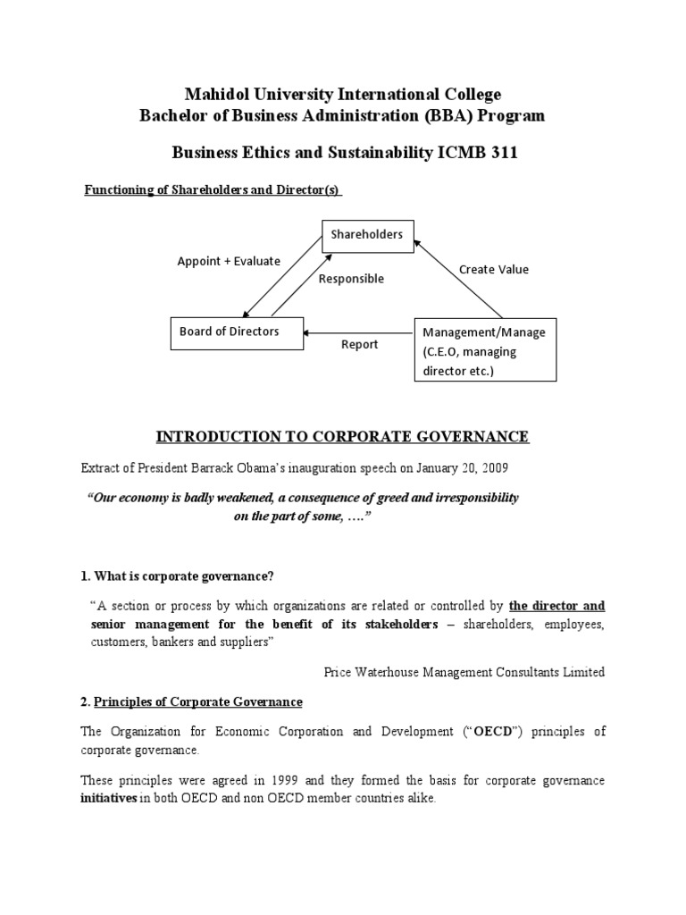 Mahidol University International College Bachelor of Business ...
