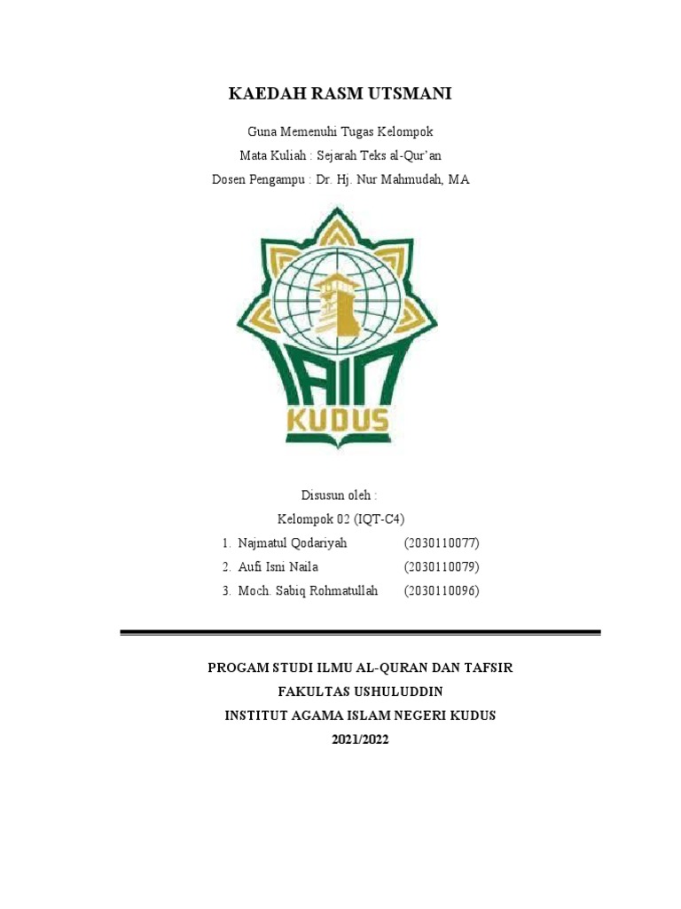 Kaedah Rasm Utsmani | PDF