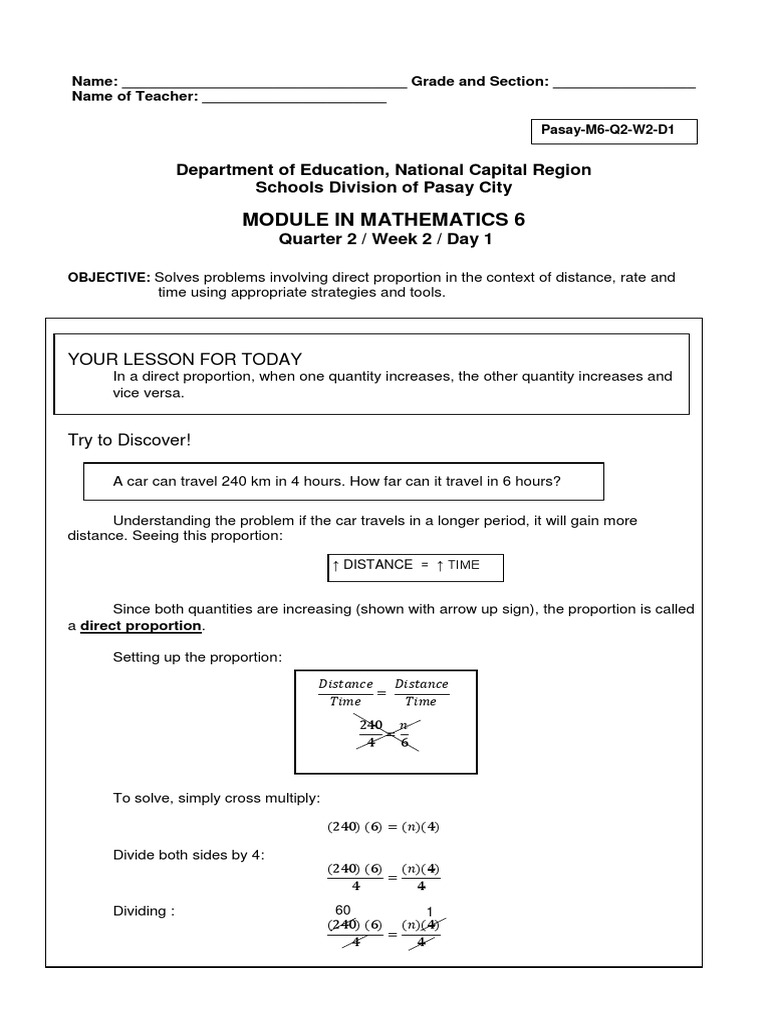 Math Week 2 | PDF | Percentage | Speed