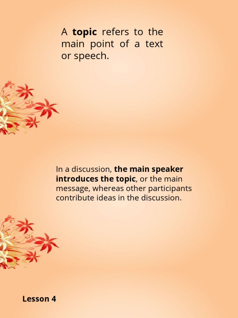 Topic Shifting and Topic Control | PDF