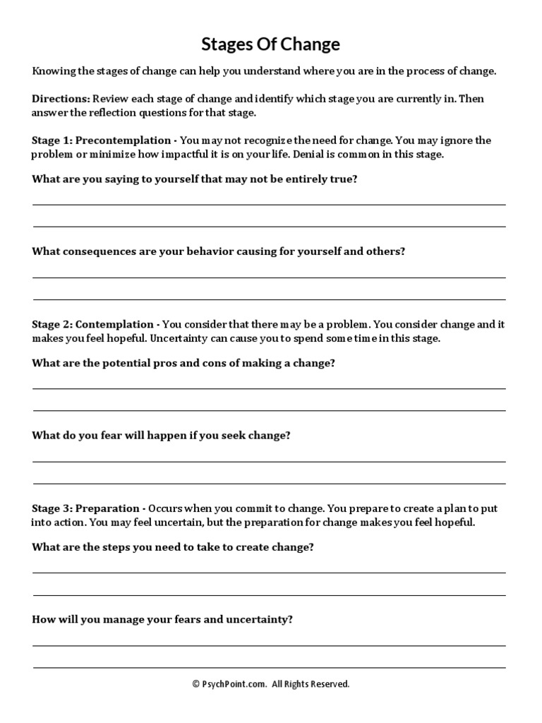 Stages of Change | PDF