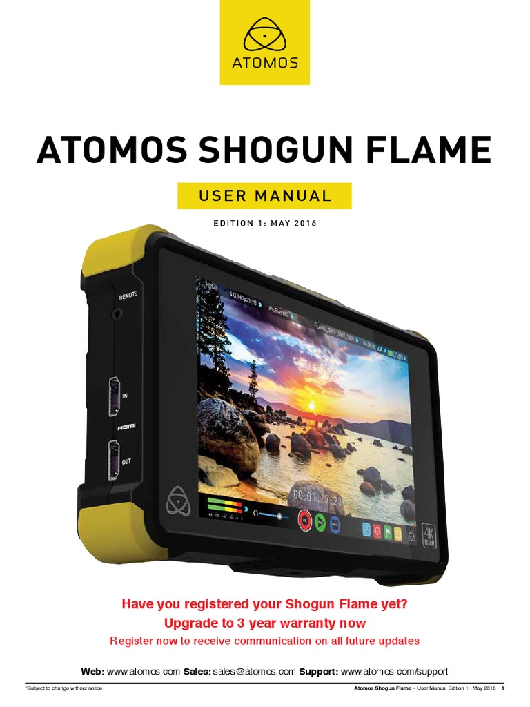 Atomos Shogun Flame Man | PDF | Hard Disk Drive | Solid State Drive