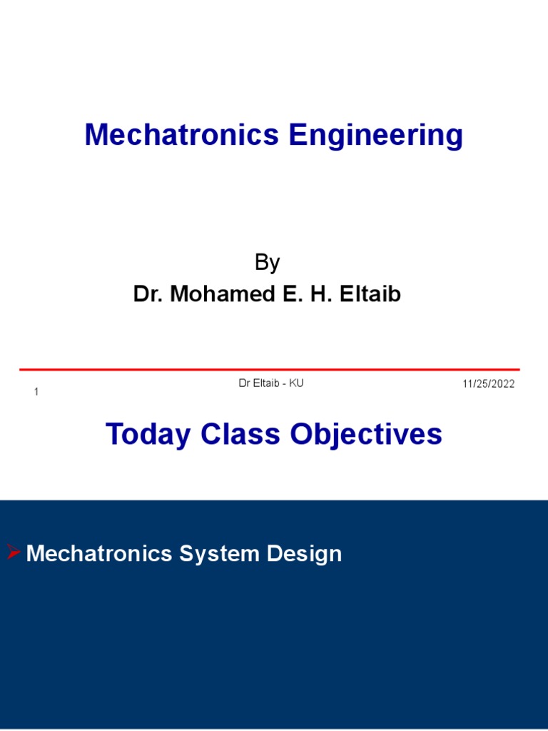 1-Mechatronics 22 23 P3 v2 | PDF | Mechatronics | Design
