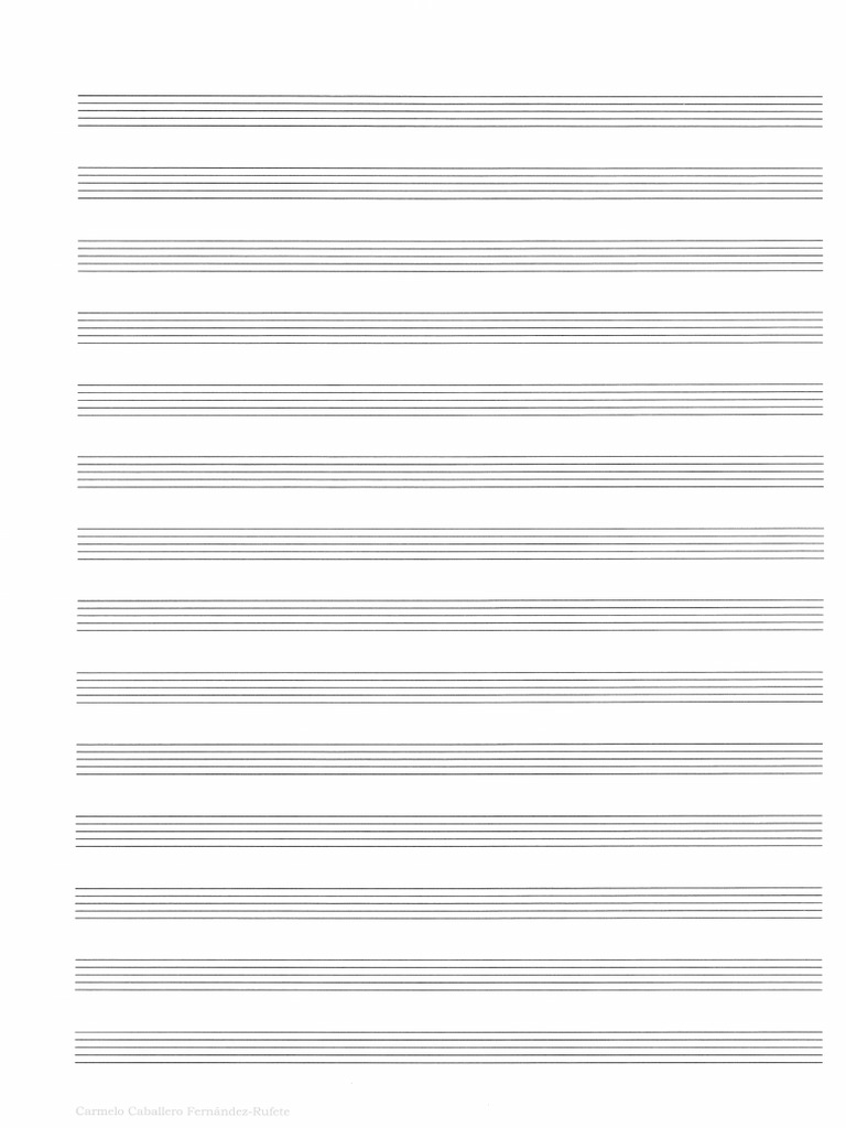 Papel Pautado Normal 14 Pentagramas | PDF