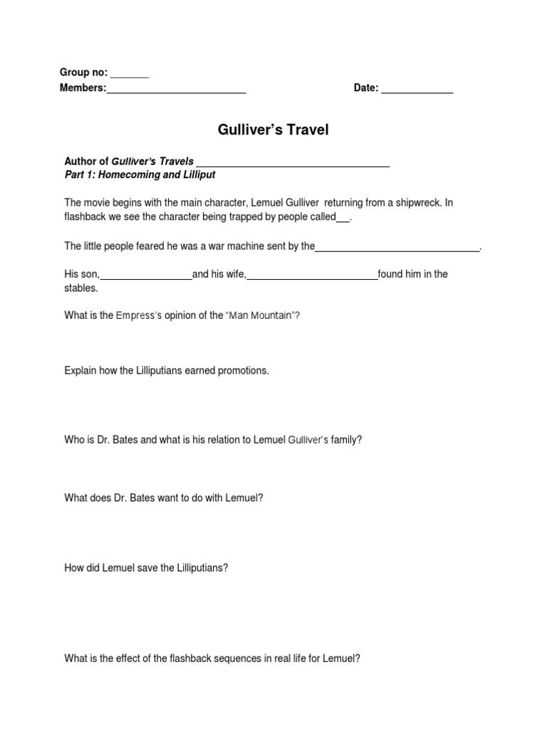 Gulliver's Travel | PDF