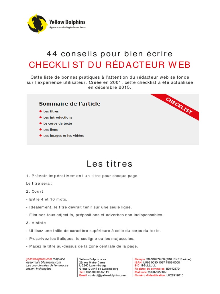 44 Conseils-Pour-Bien-Ecrire-Pour-Le-Web | PDF 44 Conseils-Pour-Bien-Ecrire-Pour-Le-Web | PDF