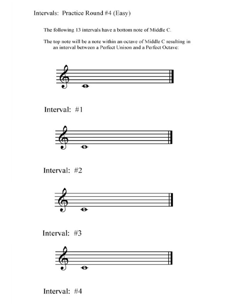 Intervals Practice Round #4 - Easy | PDF