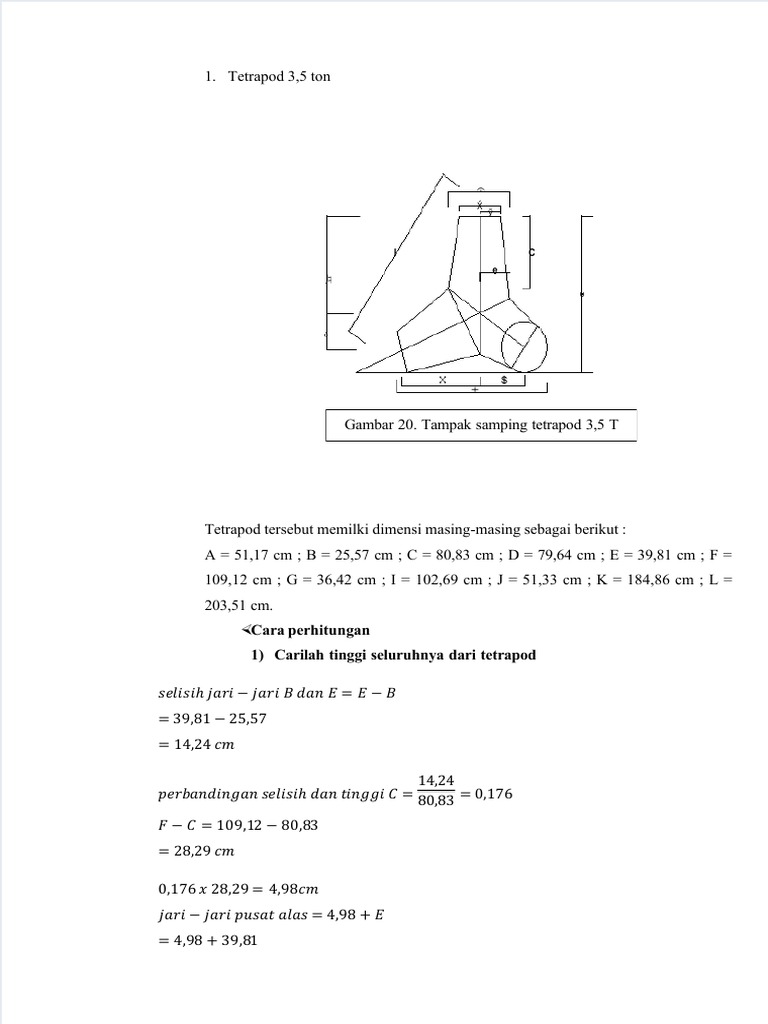 Tetrapod Volume Calculation Guide | PDF