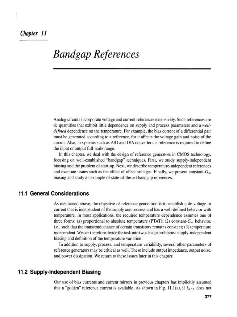 Bandgap References Notes | PDF