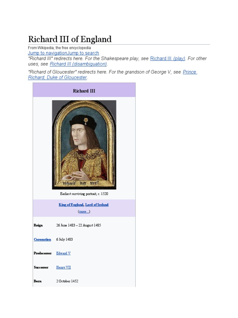 Richard III of England | PDF | Social Science | History