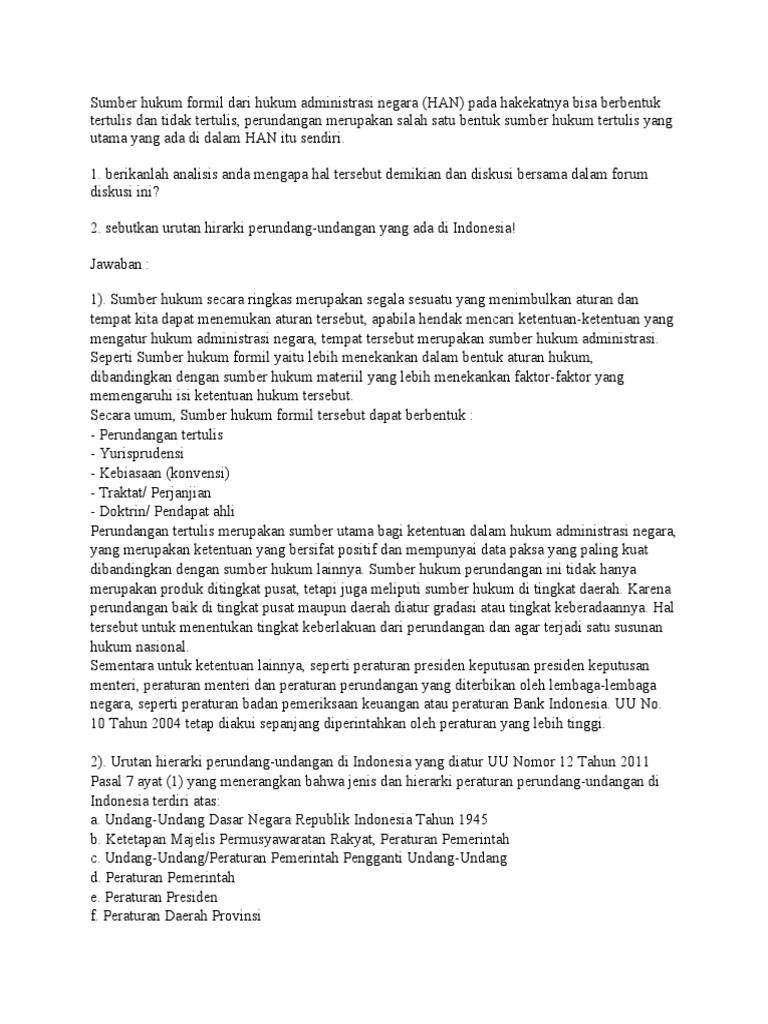 Hukum Administrasi Negara 44 ADPU4332 Diskusi 1 | PDF