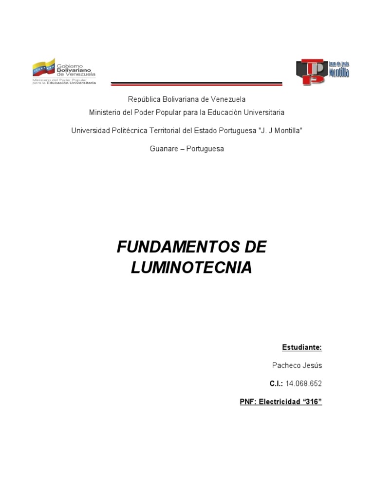 Fundamentos y Conceptos de Luminotecnia | PDF