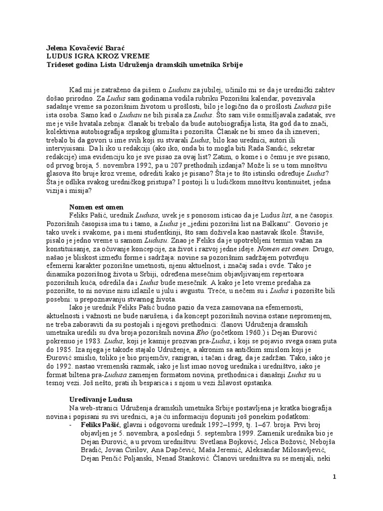 LUDUS Istorija 30godina | PDF