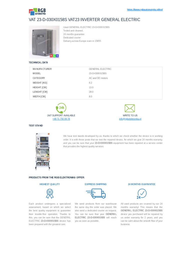 23-D-030x015bs General Electric - Product Information | PDF | Packaging ...