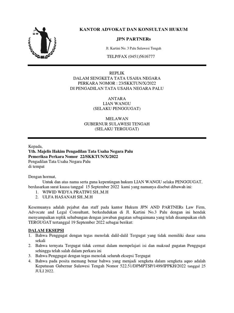 REPLIK - TUN KL 3 | PDF