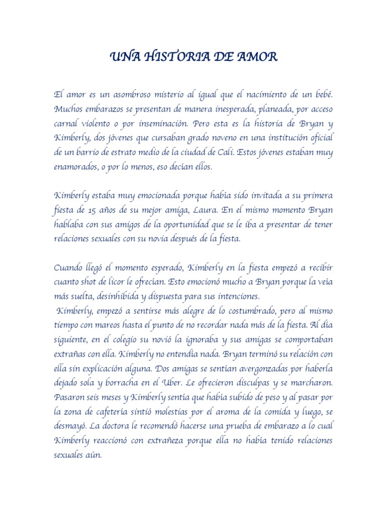 Una Historia de Amor | PDF | El embarazo | Amor