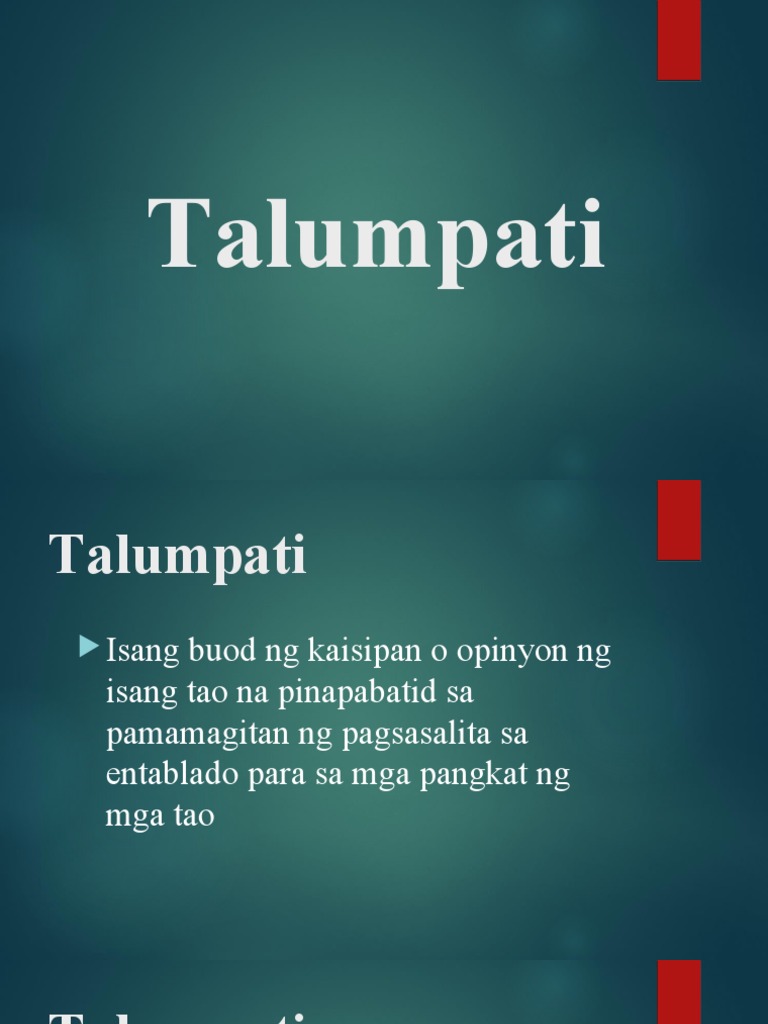 Filipino 9 Talumpati | PDF
