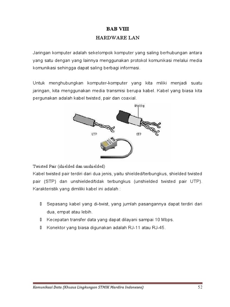 Bab Viii Hardware Lan | PDF | Teknologi & Rekayasa