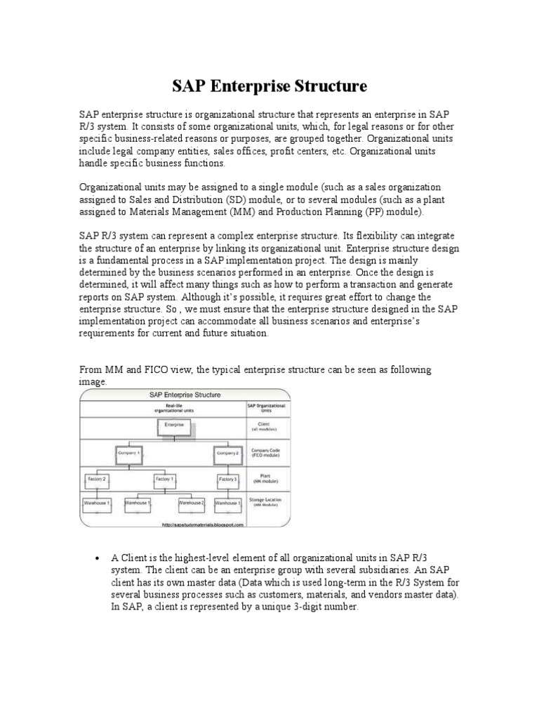 SAP Enterprise Structure Guide | PDF | Financial Statement | Sap Se