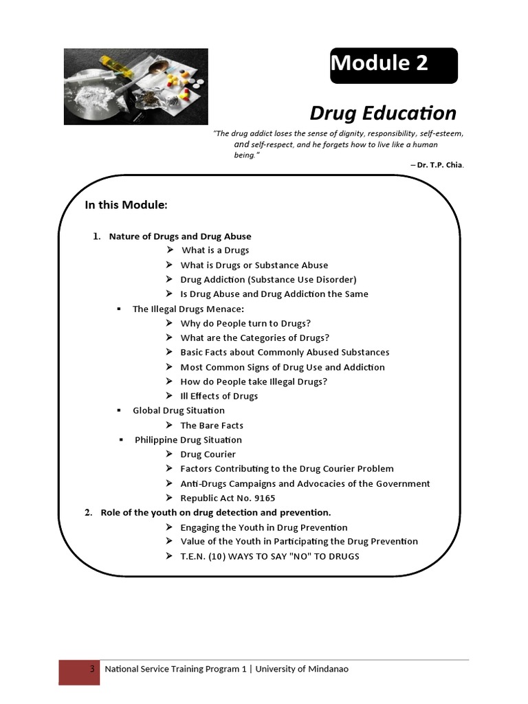 Module 3 Drug Education | Download Free PDF | Substance Abuse ...