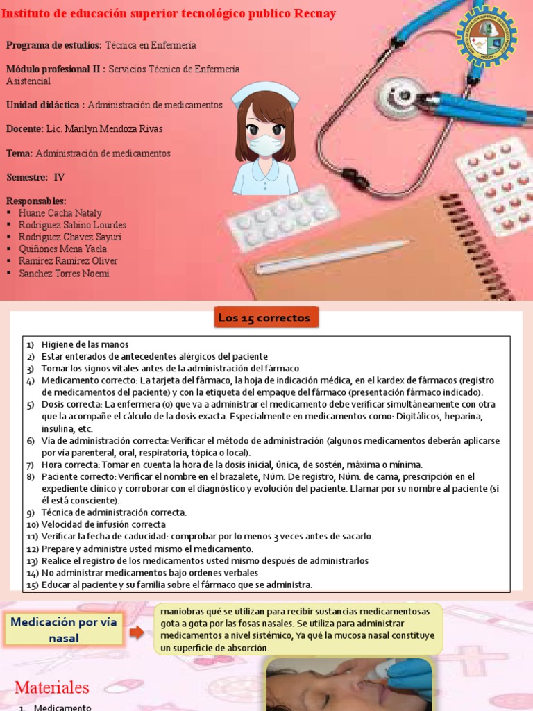 Administracion de Medicamentos Por Instilacion | PDF | Medicamentos con ...