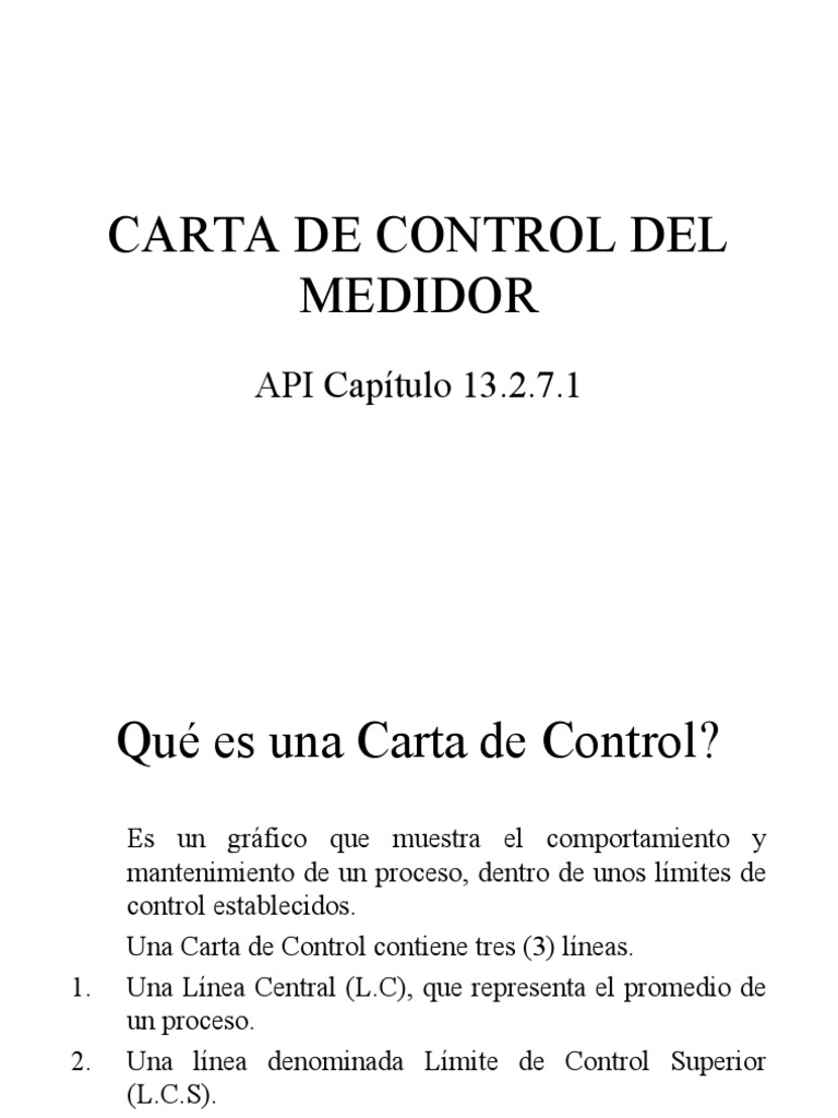 Guía para Crear Cartas de Control | PDF