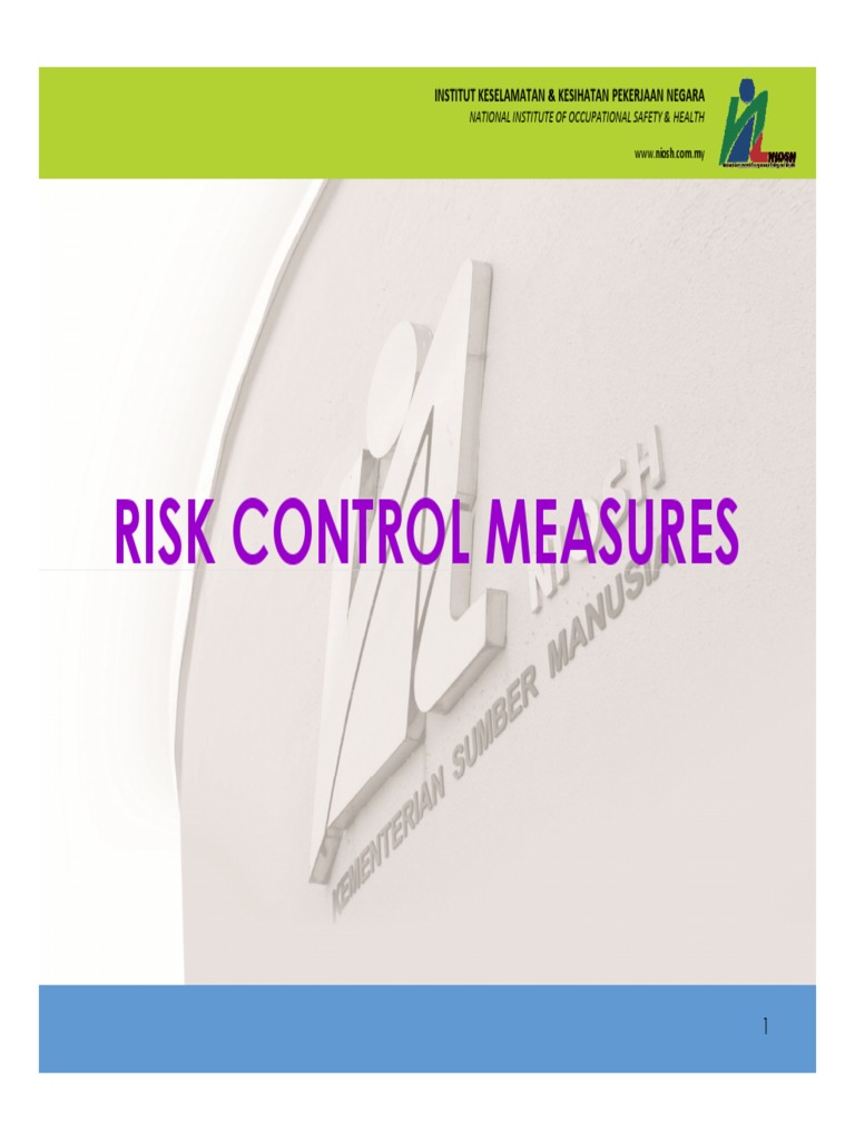 08-Risk Control Technique | PDF | Risk | Occupational Safety And Health