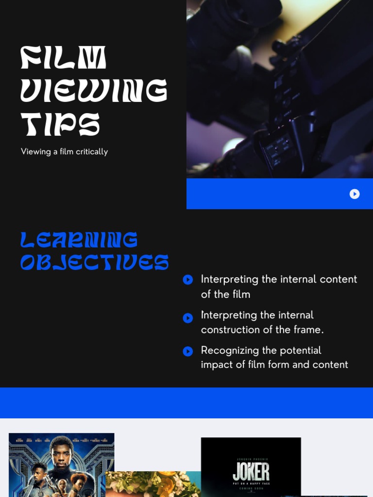 Group 5 - Film Viewing Tips | PDF | Cinematography