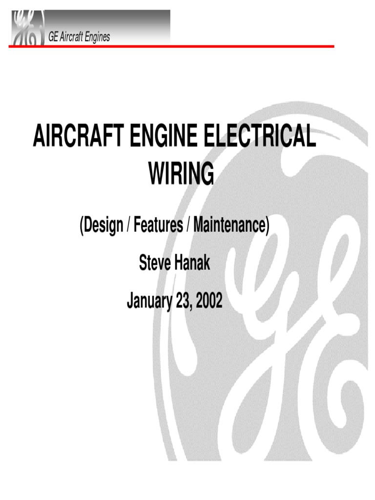 Aircraft Engine Electrical Wiring: (Design / Features / Maintenance ...