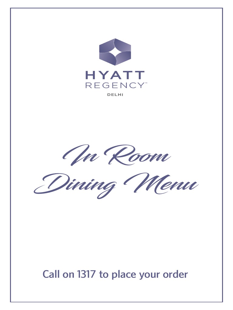 Hyatt In-Room Dining Menu Overview | PDF | Thai Cuisine | Curry