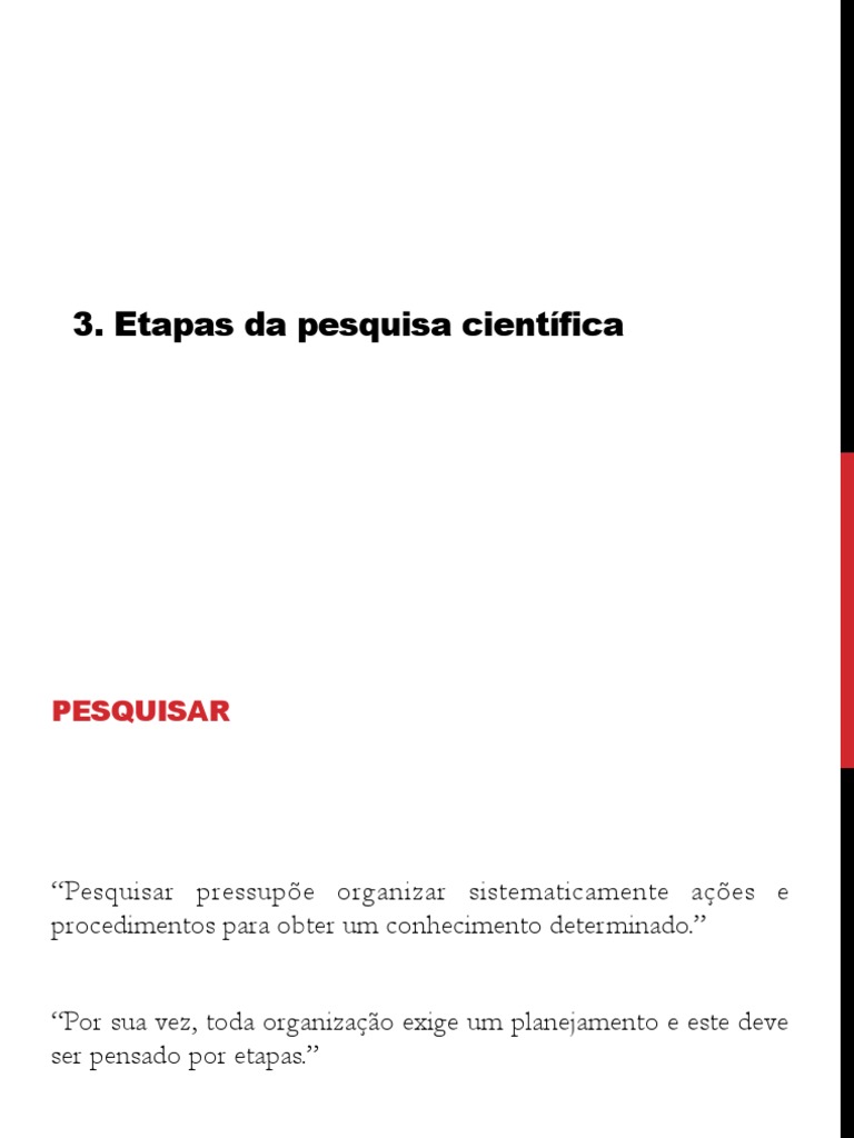 Aula 3 Etapas Da Pesquisa Cientifica Pdf