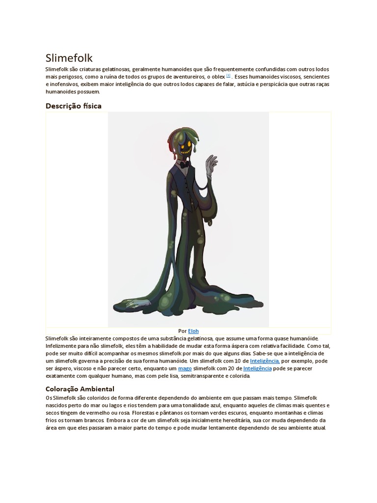 Slime Folk | PDF | Cor | Ambiente natural