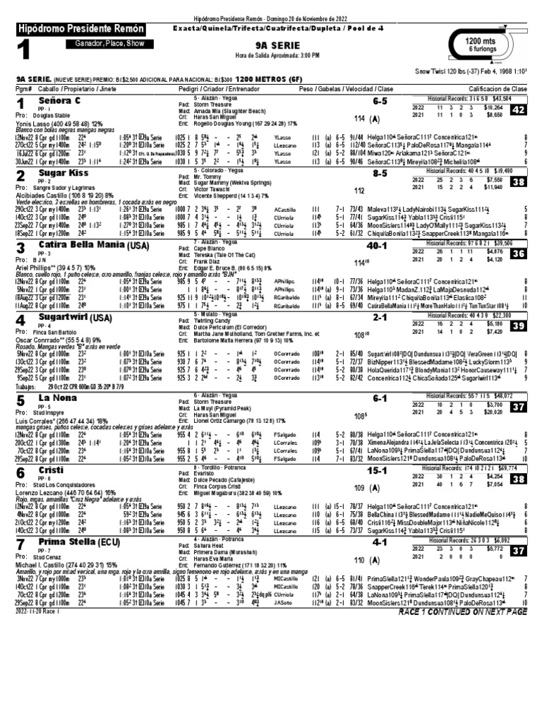 Programa Oficial Domingo 20 de Noviembre de 2022 | PDF | Caballos | Équidos