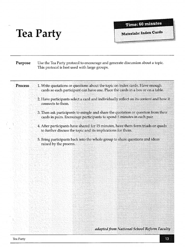 Tea Party | PDF