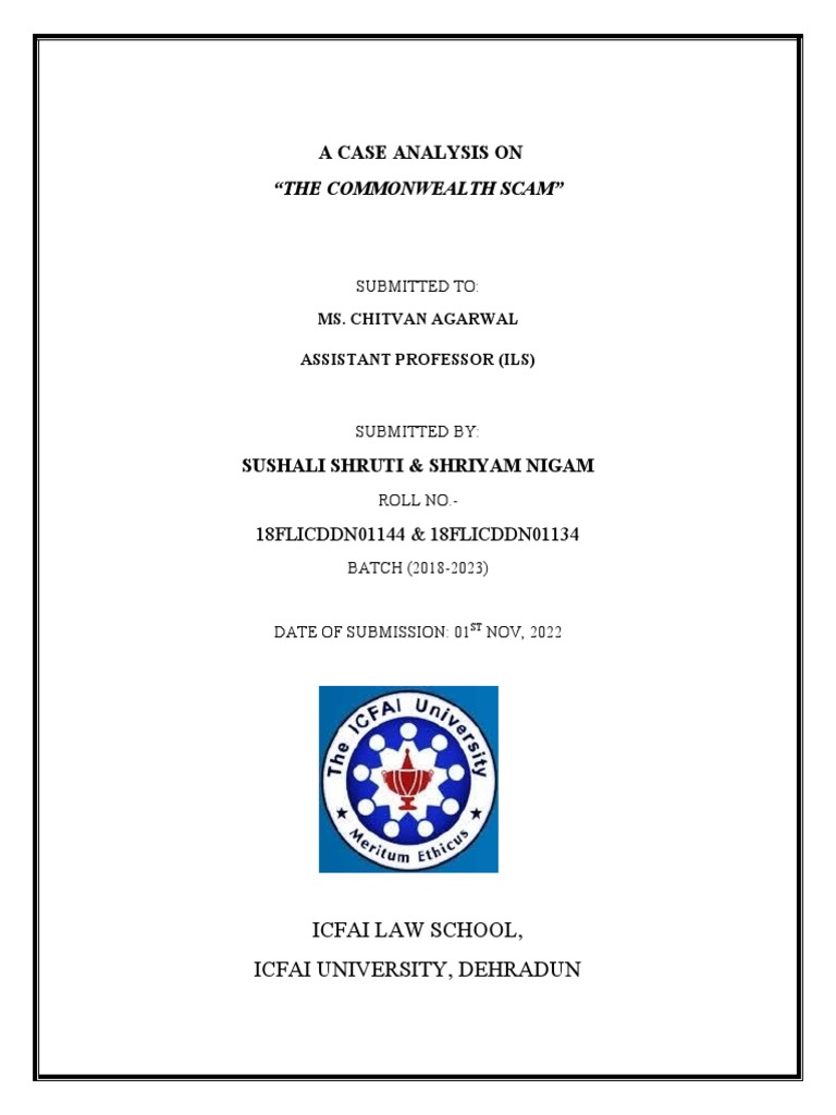 Analysis of the Commonwealth Scam | PDF | Law