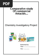 Comparative Study of Antacids | PDF | Acid | Chemistry