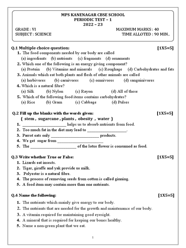 Science - NILESH SIR | Download Free PDF | Foods | Nutrients